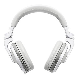 Pioneer DJ HDJ-X5BT-W - Closed-back, Bluetooth-compatible, Circumaural DJ Headphones with 40mm Drivers, 5Hz-30kHz Frequency Range, Detachable Cable, and Carry Pouch - White