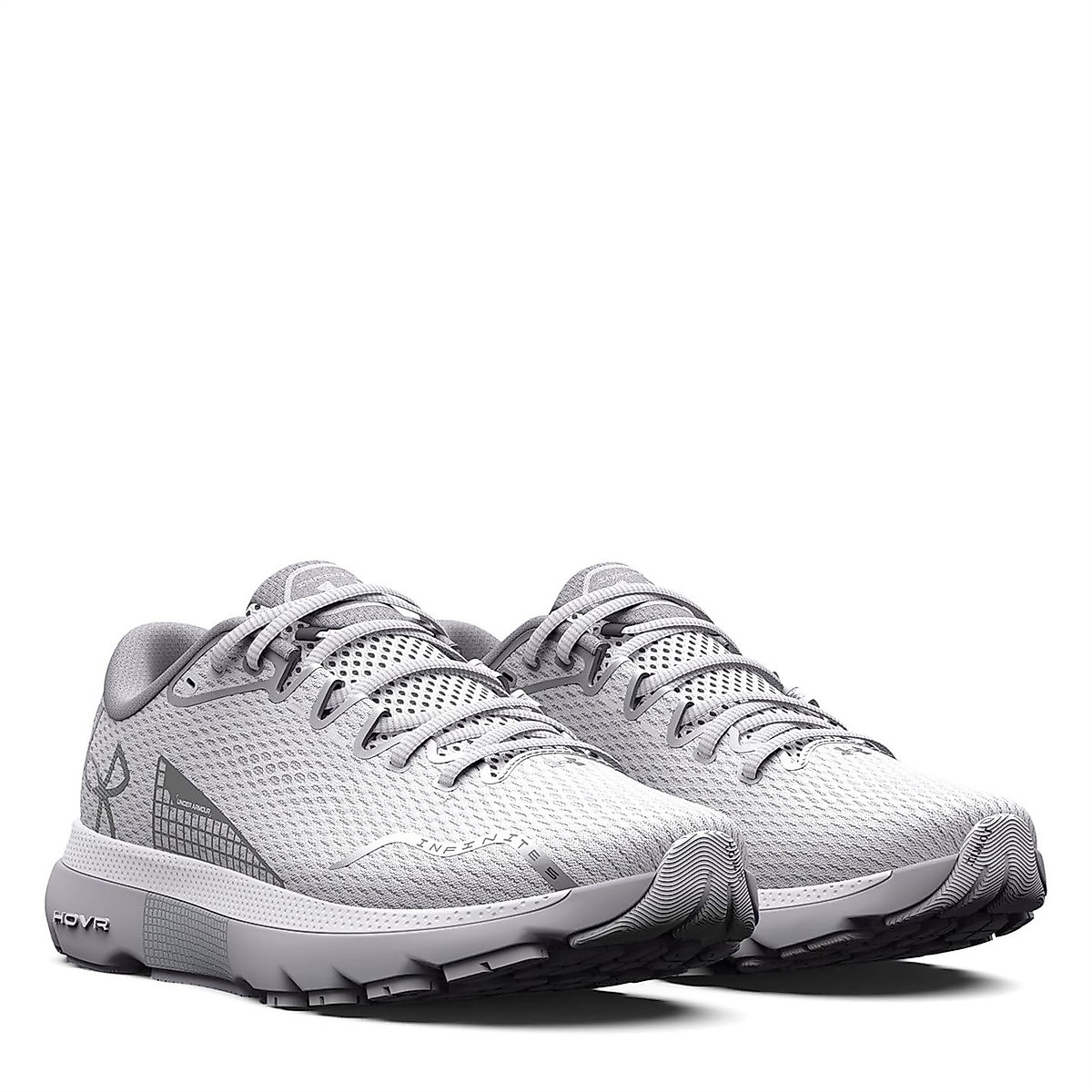 Under Armour Women's HOVR Infinite 5, (103) White/Halo Gray/Metallic Silver, 9, US