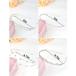 Jaciya Rhinestone Headband Silver Bridal Wedding Headband Crystal Flower Girl Leaves Crown Metal Hair Band Tiara Prom Hair Accessories for Women Girls