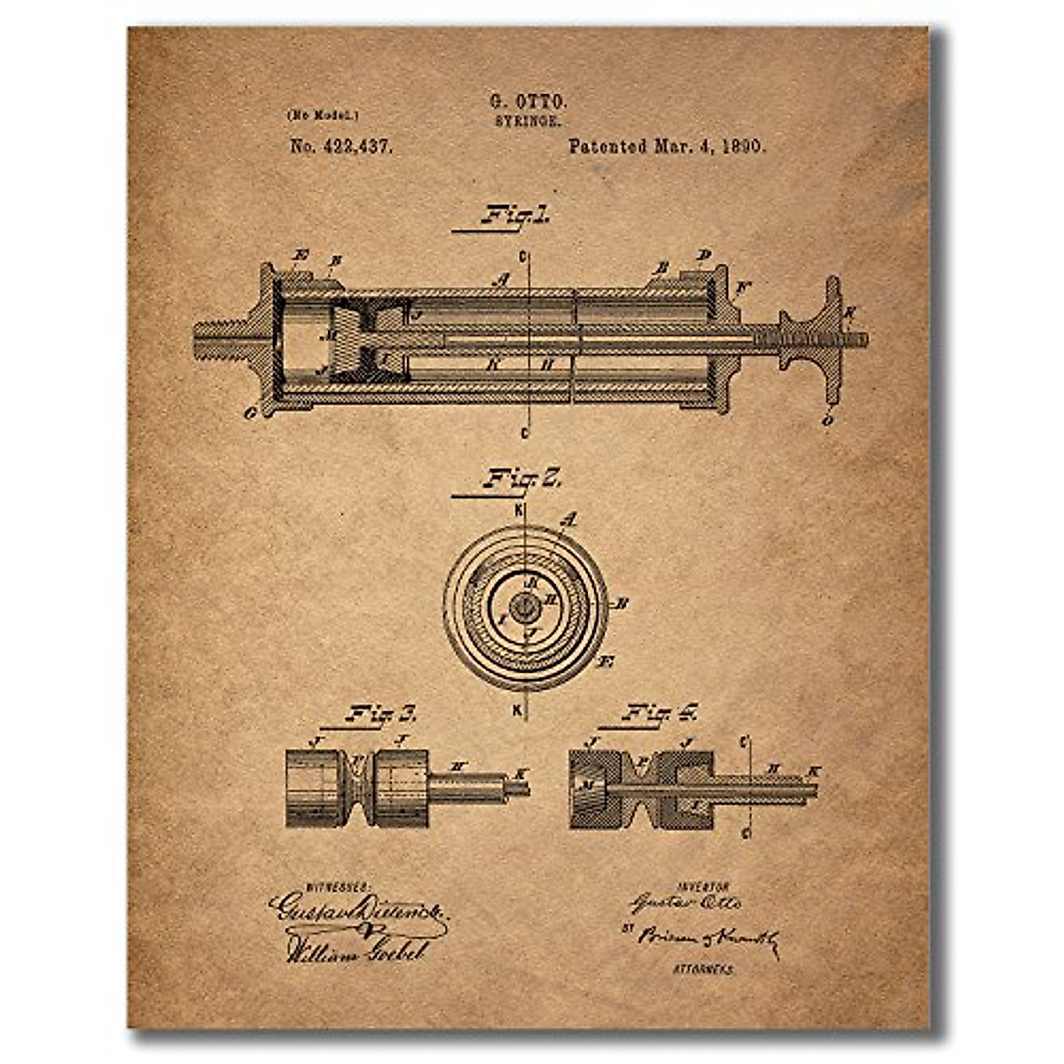 Nurse Patent Prints - Set Of 4 Vintage Wall Art Photos