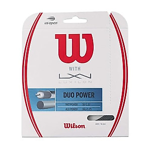 Wilson Duo Power Tennis String - Set, Grey, 16 G