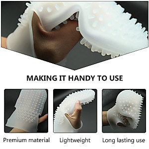 FRCOLOR 3 Pcs Scorpion Brush Silicone Massage Brush Muscle Massage Glove Massage Kit Silicone Body Scrubber Hand Held Massager Palm Massage Glove White Glove Brush Clean