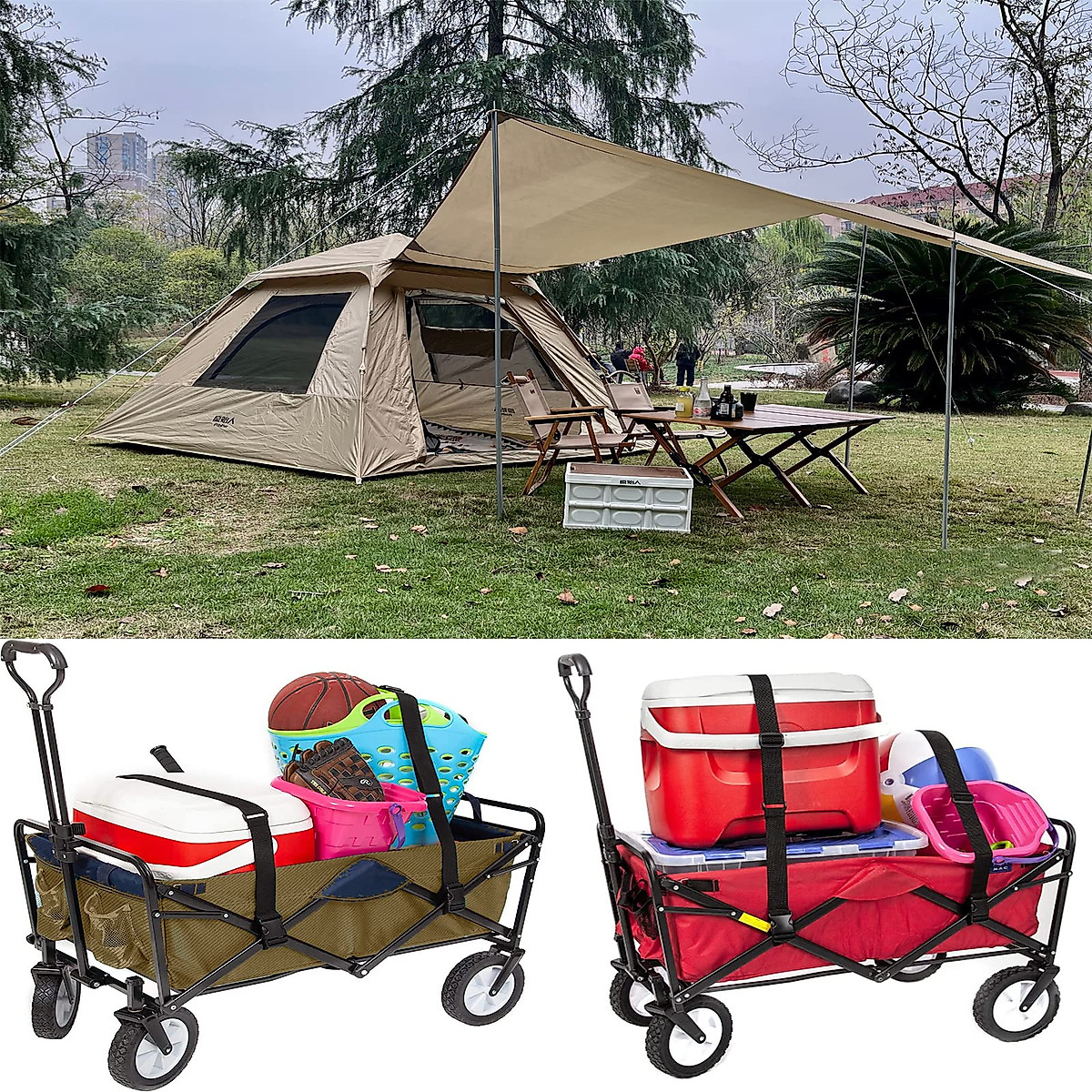 CORRBPEN Universal Buckle Straps Compatible with Collapsible Folding Outdoor Utility Wagon,mac Wagon Accessories,Sports Folding Wagon Accessories,Children's Dining Chair seat Belt, Wagon Accessories.