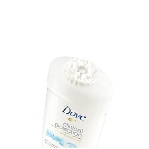 Dove Clinical Protection Antiperspirant Deodorant For Sweat and Odor Protection Original Clean Antiperspirant For Women Made With 1/4 Moisturizers 1.7 oz