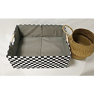 FUULOXE Storage Bin for Shelves Rectangle Closet Baskets Foldable Box with Handles, Gray Storage Bins, Storage Boxes for Home Office Car Dormroom