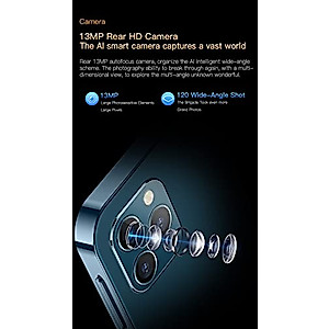 XS12 Pro Super Mini 4G LTE Smartphone 3.0-inch Display 4GB RAM 32GB/64GB ROM 8 Core Android 10.0 Dual SIM 2000mAh 13MP with Google Play Store Backup Small Mobile Phone (Blue,4GB+32GB)