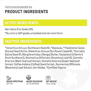 Raw Element Ultra-Moisturizing Tinted Face Cream, Non Toxic Mineral Face Sunscreen, Daily Tinted Moisturizer, Non-Nano Zinc Oxide, Reef Friendly, All Ages, SPF 30, 1.8 oz, Bronze, Pack of 1