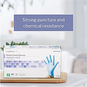 McKesson Confiderm 3.8 Disposable Nitrile Exam Glove Standard Cuff Length