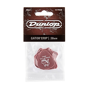 Dunlop 417P.58 Gator Grip, Red, .58mm, 12/Player's Pack, .58mm | Red, 12 Pack