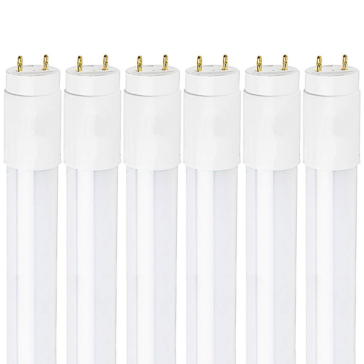 LUXRITE 3FT LED Tube Light, T8, 16W (25W Equivalent), 3000K Soft White, 1600 Lumens, Fluorescent Light Tube Replacement, Direct or Ballast Bypass, ETL Listed (6 Pack)