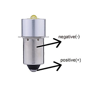 JOMITOP 2 Cell DC 3W 3 Volt LED Replacement Bulb 200LM Compatible with Maglite Flashlights Led Conversion Kit for 2 C/D Cell