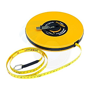 50M 165FT Constriction Imperial Metric Fiberglass Measuring Tape Reel