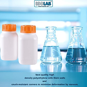 ISOLAB USA - Plastic Lab Chemical Reagent Bottle - HDPE - 500ml/16.9oz - Wide Mouth Sample Sealing Liquid Storage Container 2 Pieces