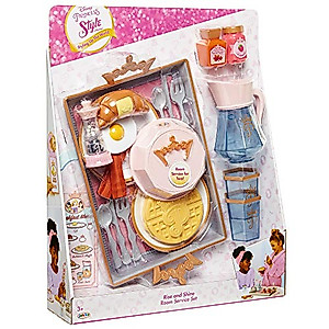 Disney Princess Style Collection Room Service Pretend Play Toy Set - with Serving Tray, Plate Cover, Pitcher & More for A Great Pretend Travel Experience - Girls Ages 3+