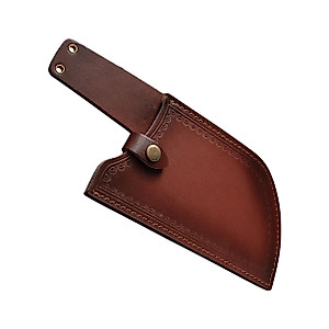 Wide Knives Protector Kitchen Leather Case Meat Cleaver Leather Blade Cover Kitchen Cleaver Sleeve Pocket Protector Holder Leather Storage Covers Home Supply