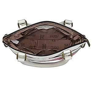 Anna by Anuschka Leather Small Satchel, Peony-Ivory