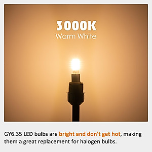 Maelsrlg GY6.35 LED Bulb, 4W(50W Equivalent), 12V-24V AC/DC, Warm White 3000K, 500 Lumens, T4 Type GY6.35 Bi-Pin Base Light Bulbs for Landscape Lighting, Pendant Light, Non-Dimmable, Pack of 5