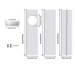 Portable Air Conditioner Window Vent Kit, Portable A/C Window Slide Kit Plate for Exhaust Hose of 6”Diameter