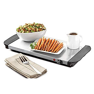 HomeCraft 3-Station 1.5-Quart Buffet Server & Warming Tray, Stainless Steel