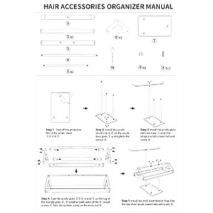 AOFLLU Headband Holder Scrunchie Holder, Headband Organizer Headband Stand, Hair Accessories Organizer Storage Rack for Women and Girls