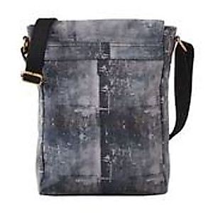 Mona B. Recycled, Upcycled Vintage Canvas Collection with Vegan Leather Trim Keyed-Crossbody