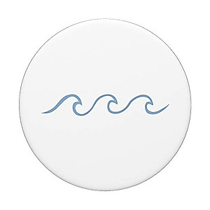aesthetically pleasing one line art wave minimalist surf PopSockets Swappable PopGrip