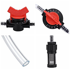 Venturi Fertilizer Injectors, Garden Drip Irrigation Device Kit with G3/4 Fertilizer Injector Switch Filter Water Tube