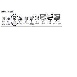 KOR (Pack of 12) 25-Watt Clear Candelabra Base (E12) Flame Tip 120V Decorative Dimmable 25W Chandelier Lights Bulbs