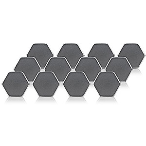Hexagon Steel Metal Tin Container with Slip Cover Lid (12 PACK) - holds approx. 2 fl oz