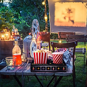 Nosiny Movie Night Snack Trays Movie Night Supplies Movie Theater Snack Boxes Disposable Paper Snack Holder Cardboard Holder for Kids Birthday Cinema Party Favors(20 Pcs, Movie Night)