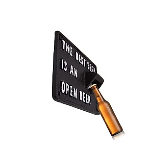 Cast Iron The Best Beer is an Open Beer Single Bottle Opener, Wall Mounted Accent Piece, Funny Bar Décor, Man Cave Bar Accessory, 4.25 Inches