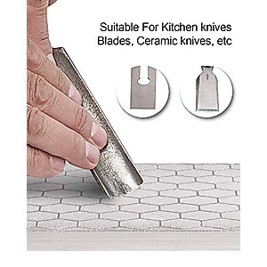 S SATC Diamond Sharpening Stone 2 Side Grit 400/1000 Diamond Plate Honing Stone 8-inch Hone Sharpener