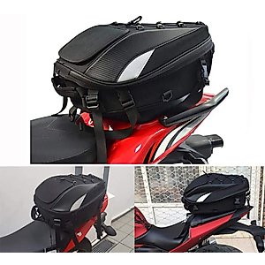 Motorcycle Seat/ Tail Bag - Dual Use Backpack Waterproof Motorbike Helmet Storage Bags For Luggage Motorcycle Dirt Bike Accessories