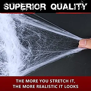 900 sqft Spider Webs Halloween Decorations Bonus with 30 Fake Spiders, Super Stretch Cobwebs for Halloween Indoor and Outdoor Party Supplies