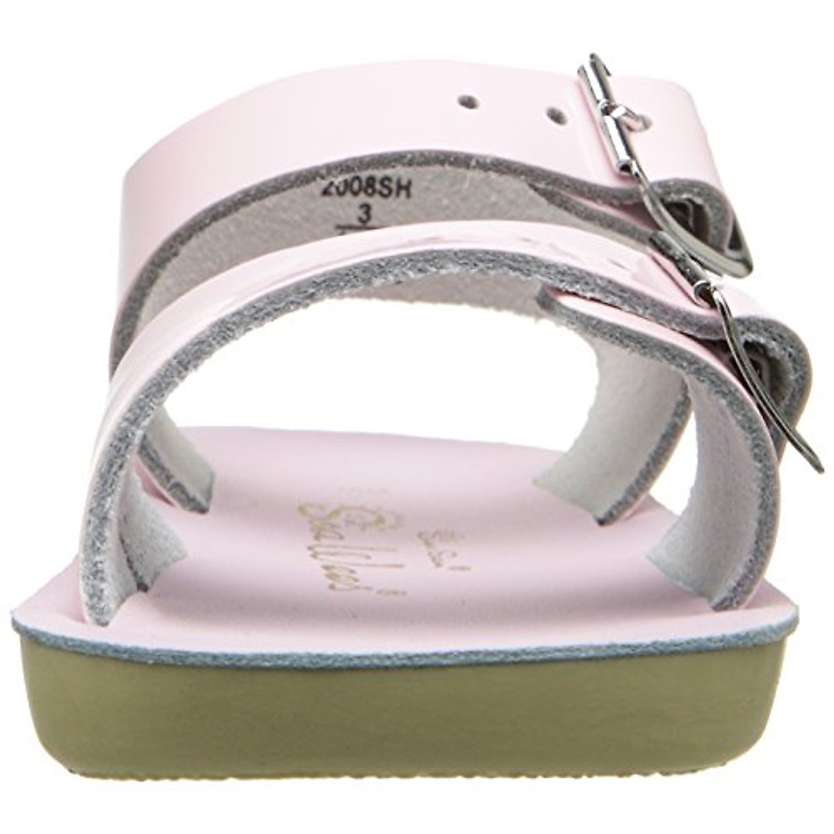 Salt Water Sandals by Hoy Shoe Kids' Sun-San Sea Wee Flat Sandal, shiny pink, 3 M US Infant