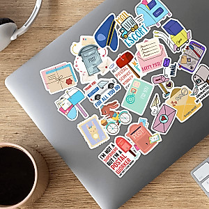 GOLEEX 20 Pack Pcs Waterproof Vinyl Postal Worker Sticker Items for Post Mailman Package Delivery Decor Packages Letter Carrier Stickers Decals Adults Men Laptop Computer Phone
