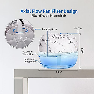 ap airpleasure 3-Pack Water-Based Purifier Air Washer, Air Revitalizer & Fresh Aire Freshener, Air Fresher with 7 LED Color Changing Mood Light for Rooms