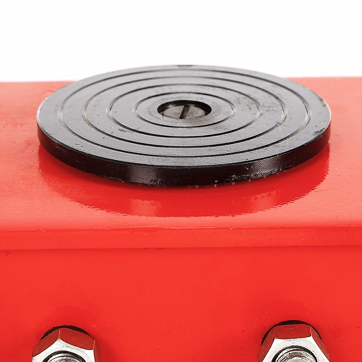 Industrial Machinery Mover,12T 26400 lbs Heavy Duty Industrial Dolly Machinery Skate Mover Dolly with 8 PU Rollers Kit for Industrial Moving Equipment,360 Degree Rotation Cap (12T Red)