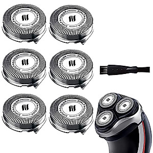 HQ8 Replacement Heads Compatible with Philips Electric Shavers, HQ8 Replacement Razor Blades Fit for Norelco Aquatec HQ8 Series Shaving Head, OEM HQ8 Heads Upgraded for PT730 AT880 AT811, 6-Pack