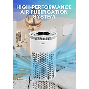 Azeus Air Purifier for Large Rooms, Home, Pets, Bedrooms, Up To 1076 ft² H13 True HEPA Filter, 25db Filtration System Cleaner Odor Eliminators, Ozone Free, Remove 99.97% Dust Smoke VOCs