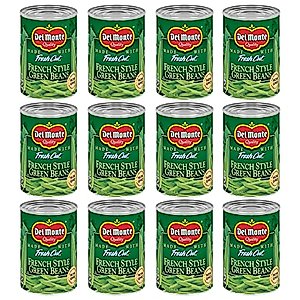 Del Monte BLUE LAKE French Style Green Beans, Canned Vegetables, 12 Pack, 14.5 oz Can