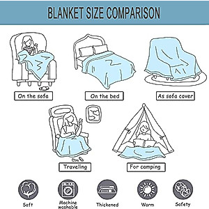 Cartoon Blanket Ultra-Soft Throw Blanket Super Soft Blankets for Kids Adults Air Conditioner Throw Blanket Sofa Warm Blanket for Bed Couch Living Room Throw 40X50inch