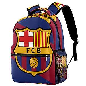 Color Flag Fo Barcelona Emblem Backpack Students Shoulder Bags Travel Bag College School Backpacks, Multi, 29.4x20x40cm/11.5x8x16 in, (sjb-004)
