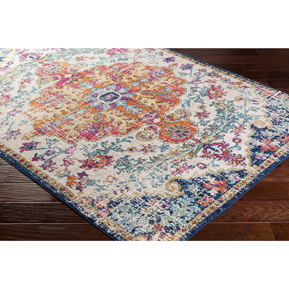 Livabliss Odelia Vintage Bohemian Area Rug,5'3" x 7'3",Aqua
