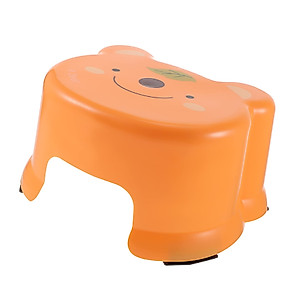 jojofuny Training Footstool Stools Baby Chairs Stool and Living Room Anti- Supplies Bathroom Anti-Skid Foot Skid Potty Home Helper Toilet Step Orange Kitchen Pregnant Cartoon for Kids