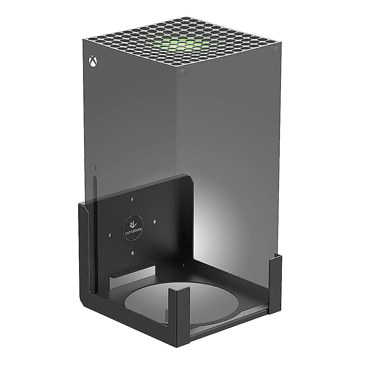 Monzlteck Wall Mount Holer for Xbox Series X,All Metal Vertical Hanging On Wall with Power Botton Left/Right,Wall Shelf Bracket for XSX