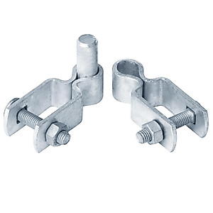 4 Pairs 1" x 1" x 5/8" Square Chain Link Fence Gate Frame Post Hinge Male and Female,Max Load 165lb