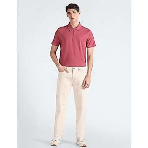 Calvin Klein Men's Smooth Cotton Mini Dash Crewneck Polo Shirt