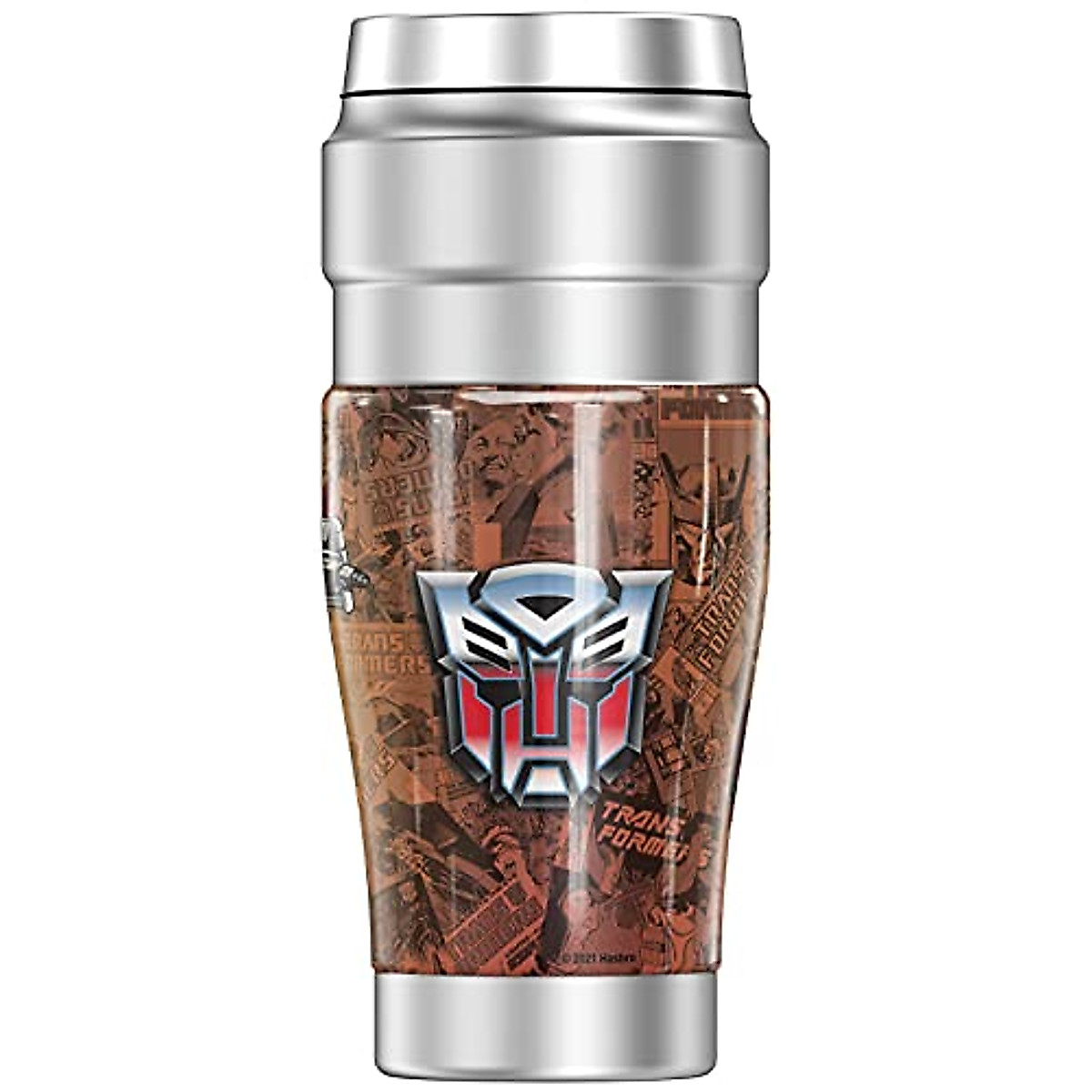 THERMOS Transformers Autobots V Decepticons STAINLESS KING Stainless Steel Travel Tumbler, Vacuum insulated & Double Wall, 16oz