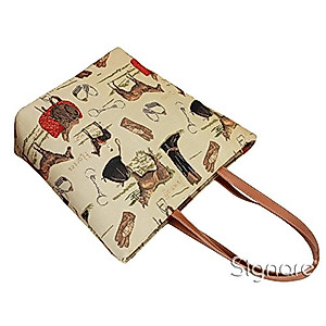 Signare Tapestry Shoulder Bag Tote Bag for Women with Horse Design (SHOU-HOR)